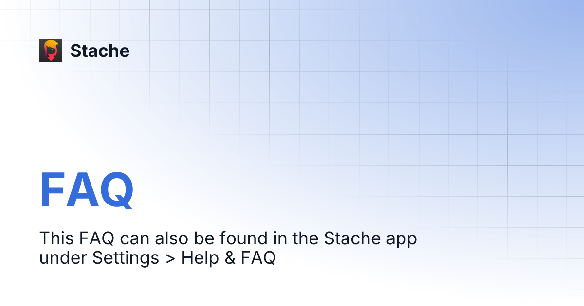 FAQ | Stache